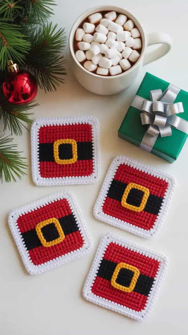 40 Christmas Coaster Crochet Patterns: Handmade Holiday Charm for Your Home
