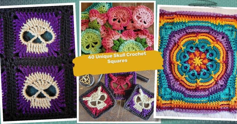 40 Skull Granny Square Crochet Patterns: Unique Designs to Boost Your Skills!