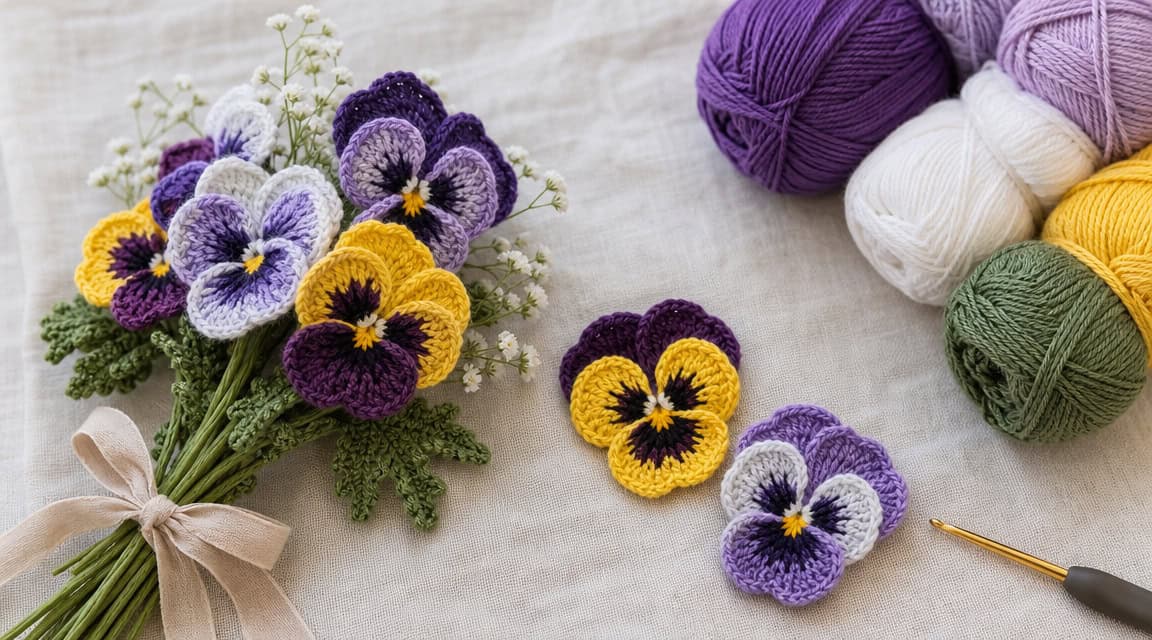 40 Pansy Crochet Patterns: Add a Floral Touch to Your Creations