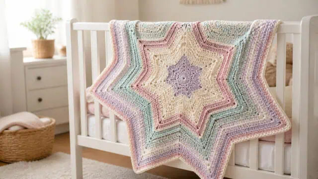 Easy 6-Point Crochet Star Blanket — Free Baby Pattern - Crochet ...