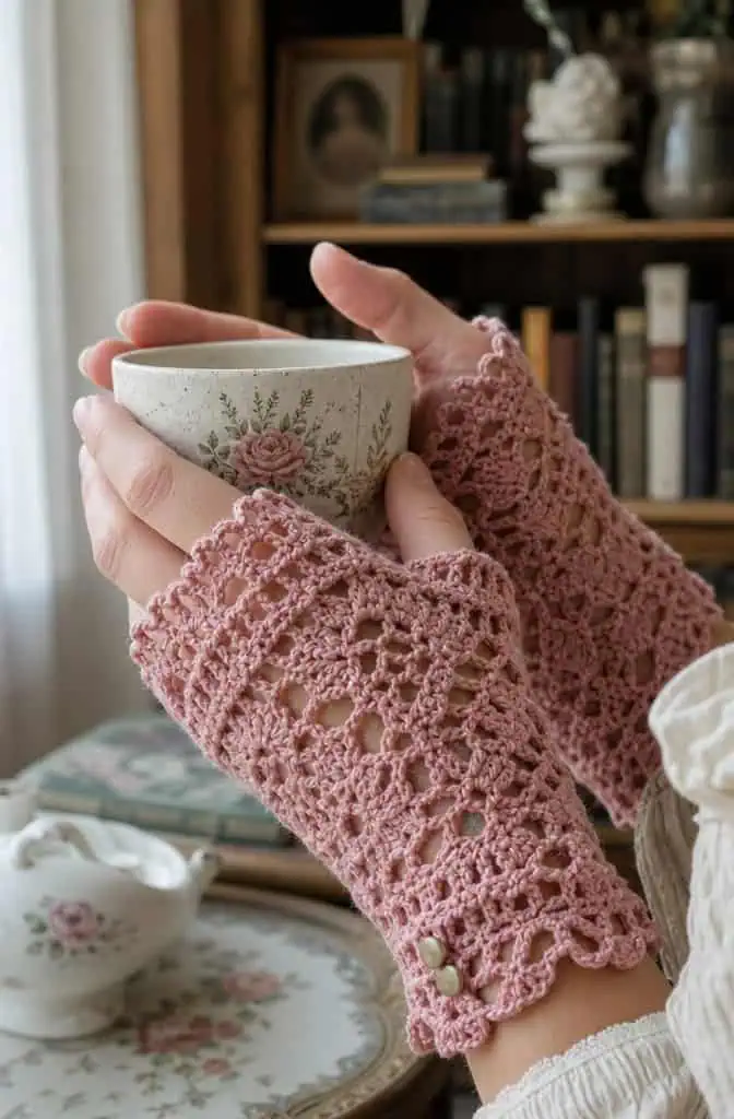 Free Easy Crochet Victorian Fingerless Gloves Pattern - Crochet ...
