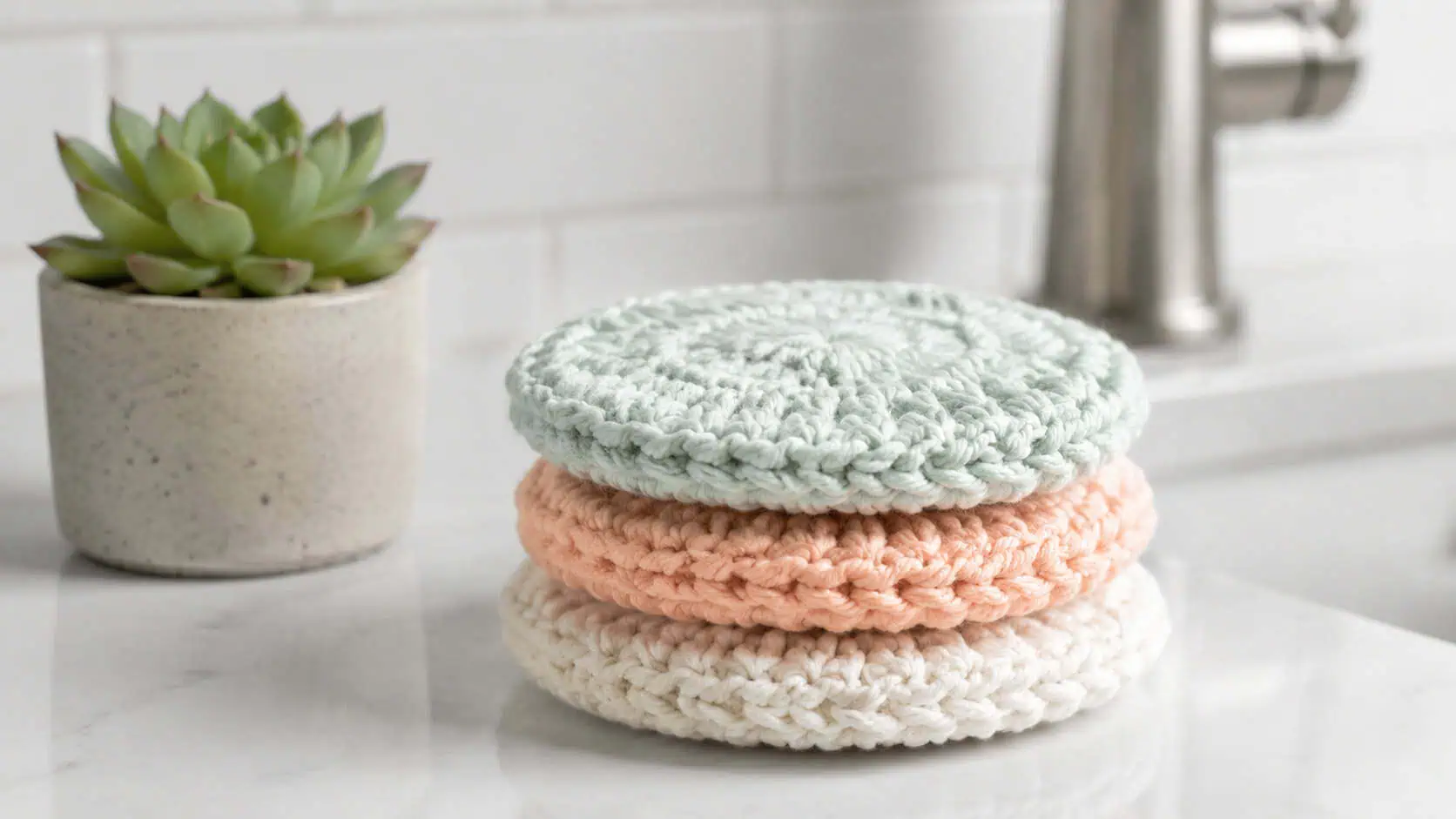 Eco-Friendly Reusable Crochet Face Scrubbies — Free Pattern - Crochet ...